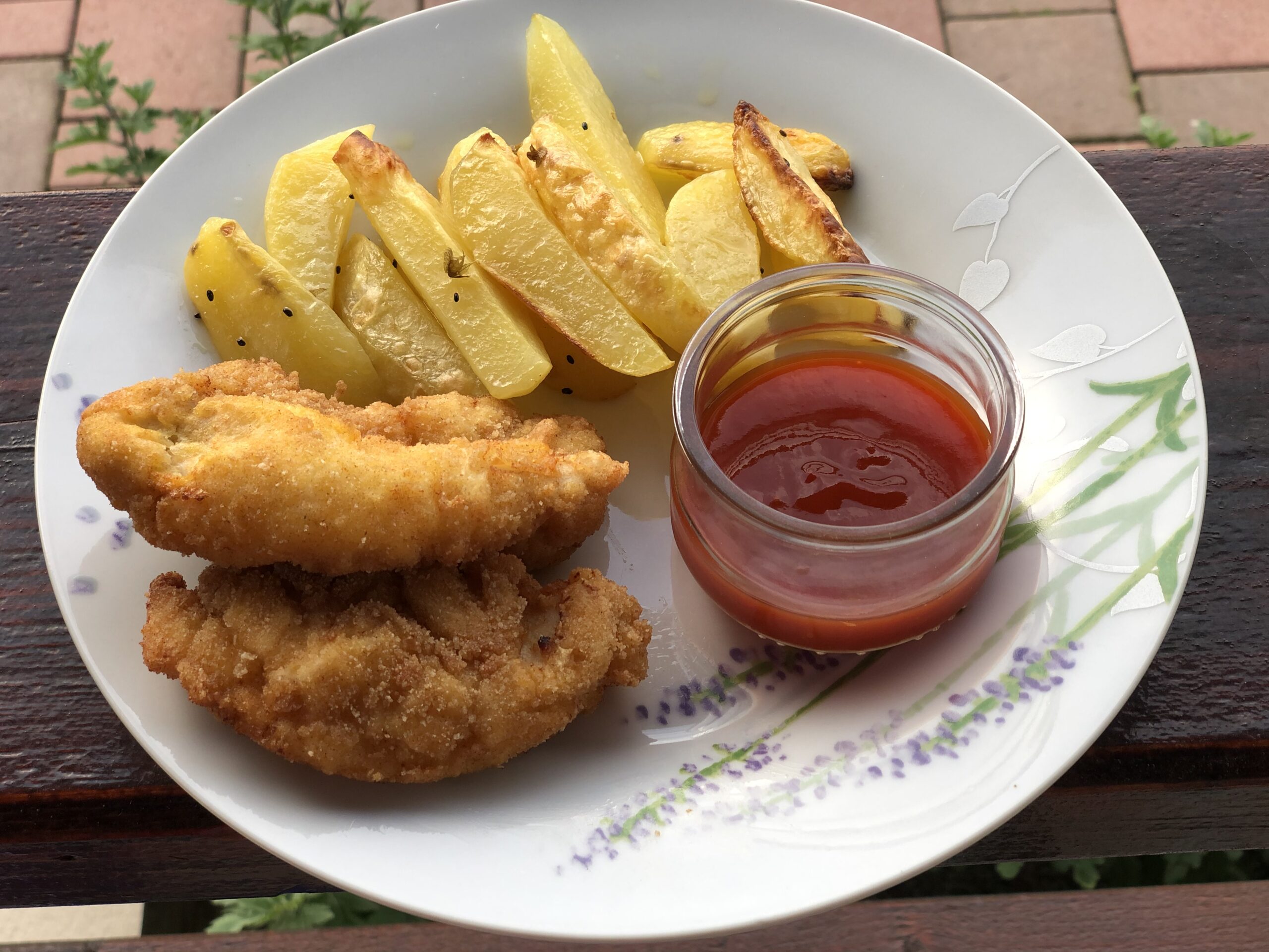 Crispy de pui cu cartofi la cuptor - Creioane Colorate